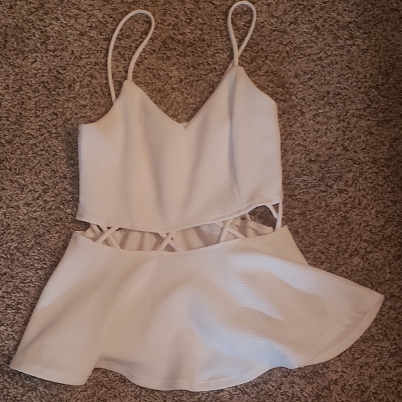 Double Zero | Tops | Boutique White Cutout Top | Poshmark
